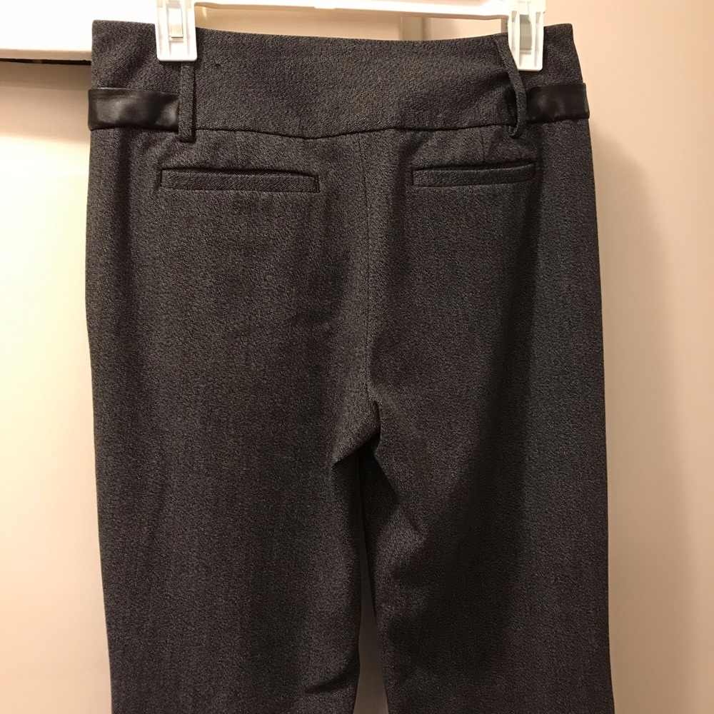 Express Editor Grey Vegan Leather Lining Slacks - Gem